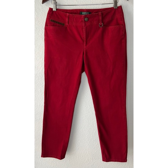 Lauren Ralph Lauren | Pants & Jumpsuits | Lauren Ralph Lauren Red Capri ...